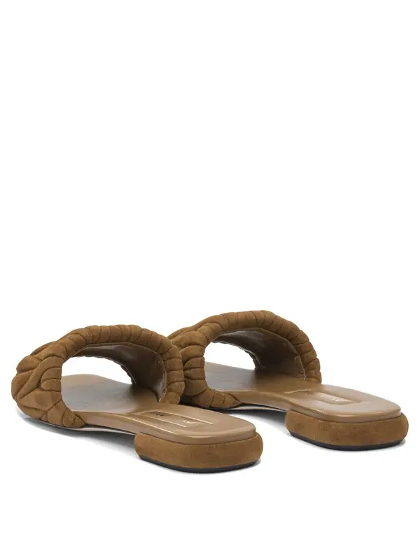 Miu Miu Open Toe Slip-on Sandals