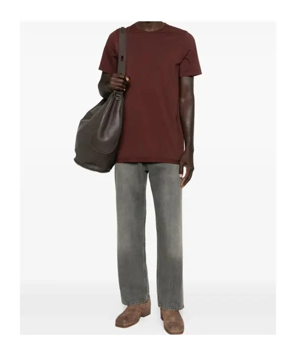 Rick Owens Short Sleeved Draped Hem T-shirt
