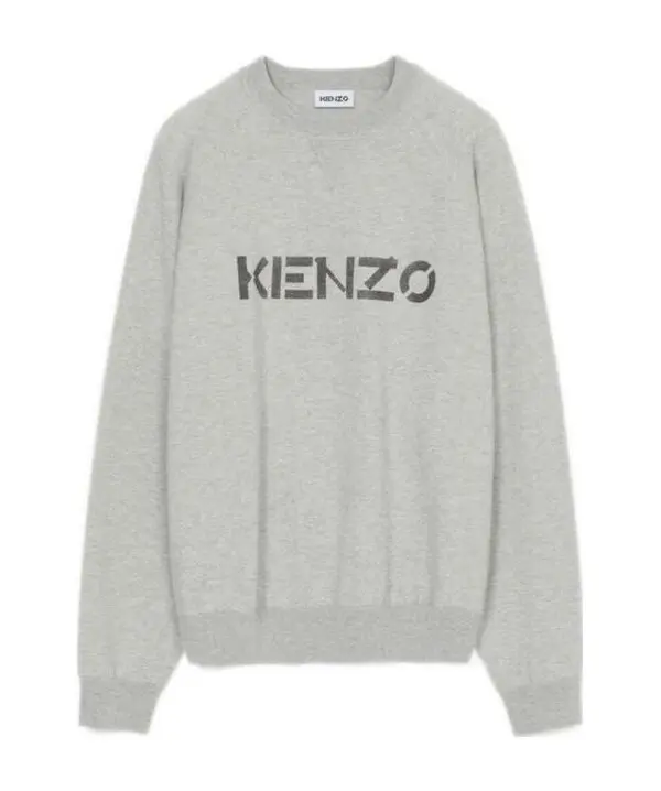 Kenzo Logo Crew Neck Jumper - Gray