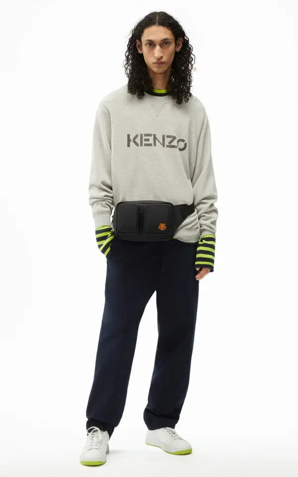 Kenzo Logo Crew Neck Jumper - Gray