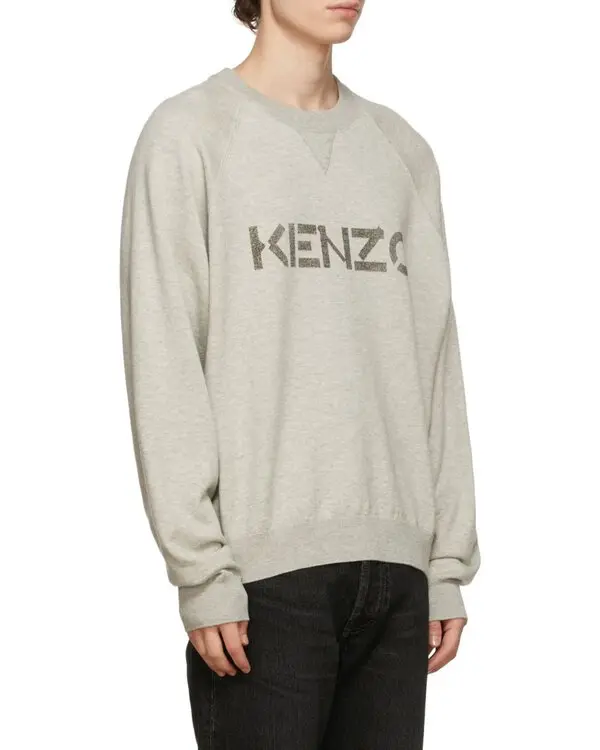 Kenzo Logo Crew Neck Jumper - Gray