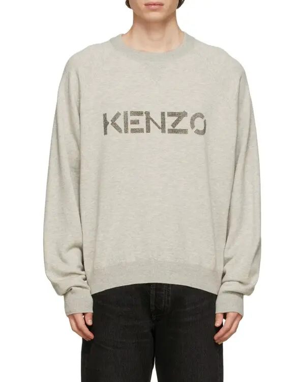 Kenzo Logo Crew Neck Jumper - Gray
