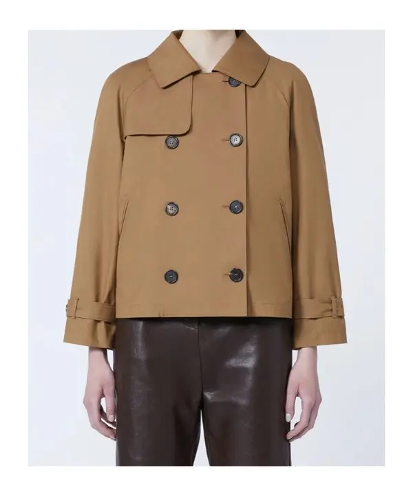 Max Mara Tesoro Double-breasted Short Jacket - Brown