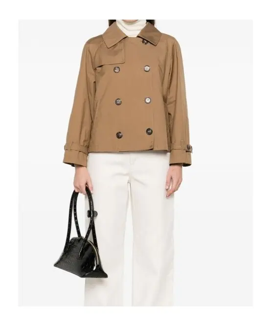 Max Mara Tesoro Double-breasted Short Jacket - Brown