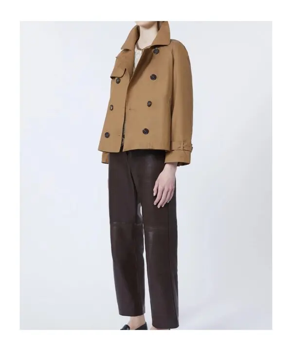 Max Mara Tesoro Double-breasted Short Jacket - Brown