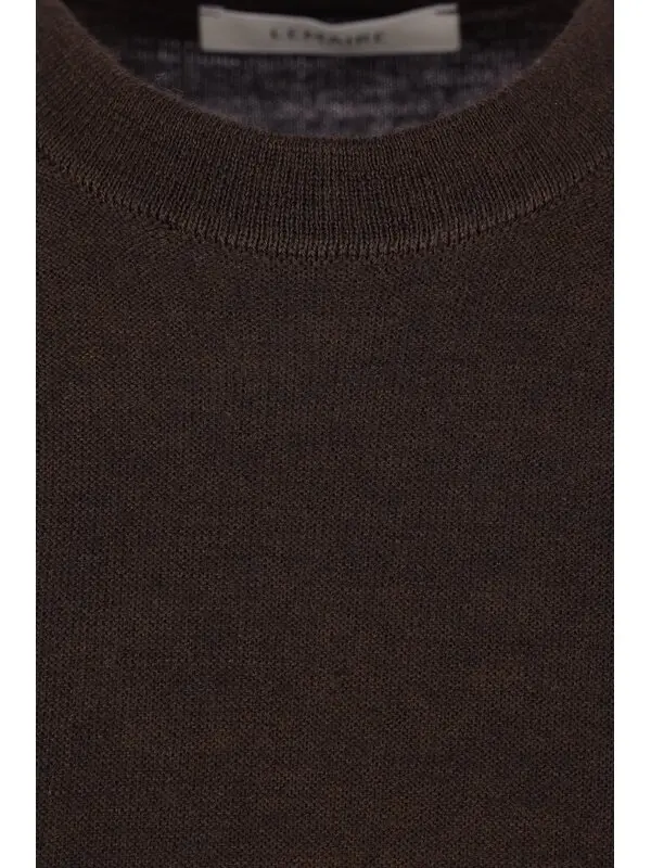 LEMAIRE Sleeveless Buttoned Knitted Top - Black Cocoa