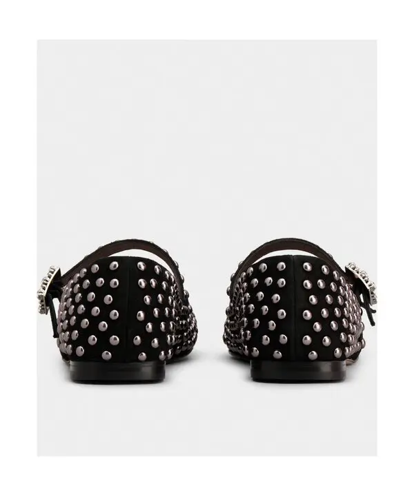 ROGER VIVIER Studded Embellished Buckle Strap Flats