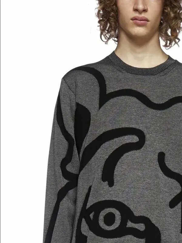 Kenzo Abstract Tiger-print Crewneck Pullover