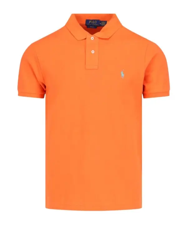 Polo Ralph Lauren Logo Embroidered Short-sleeved Polo Shirt - Orange