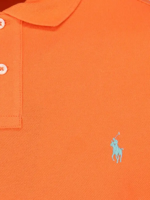 Polo Ralph Lauren Logo Embroidered Short-sleeved Polo Shirt - Orange