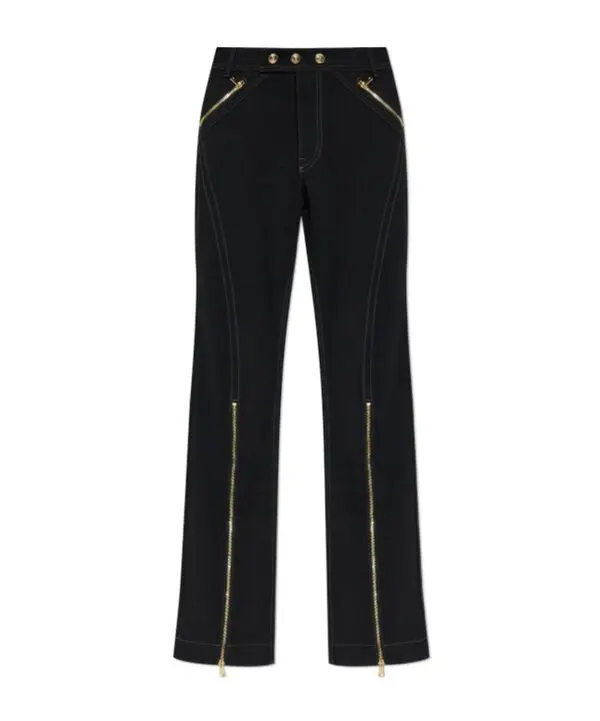 Versace Zip-detailed Flared Jeans - Black