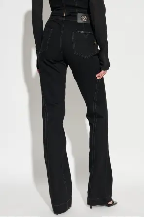 Versace Zip-detailed Flared Jeans