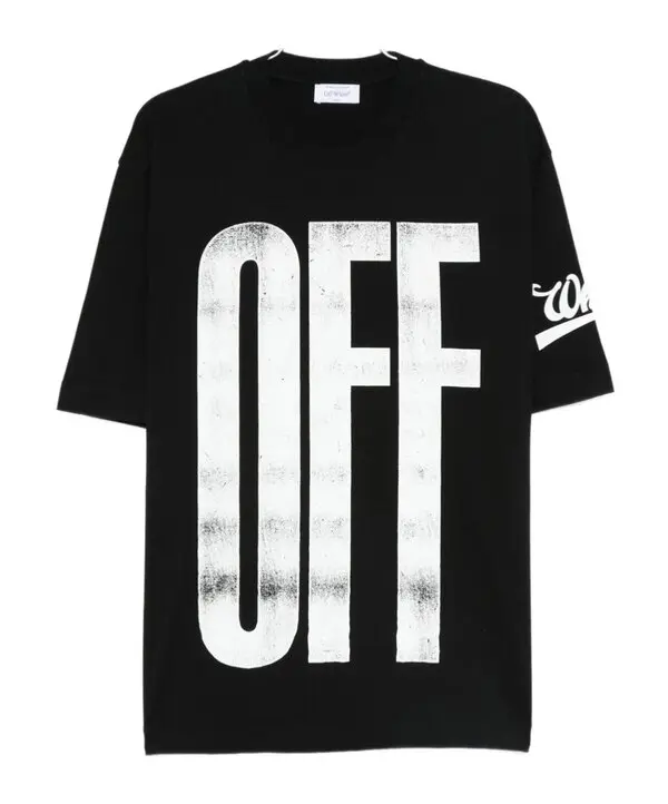 Off-White Logo Printed Crewneck T-shirt - Black