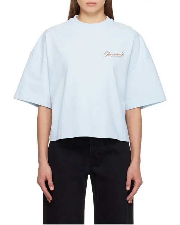 Jacquemus Short Sleeve Cropped Crewneck T-shirt