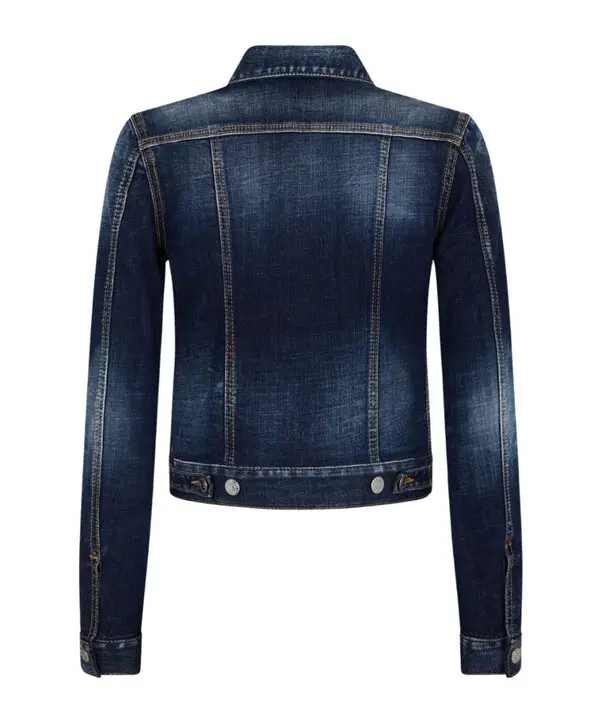 Dsquared2 Denim Jacket With Star Embellishments