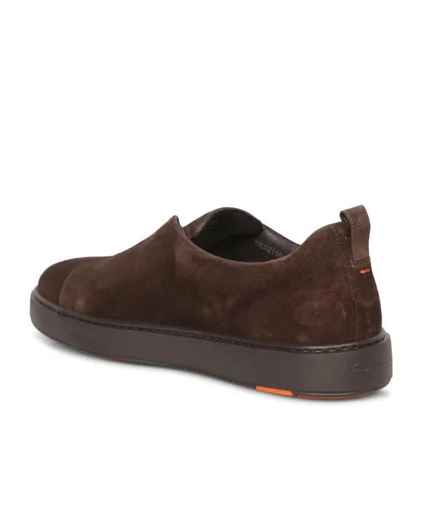 Santoni Logo Printed Slip-on Sneakers - Brown