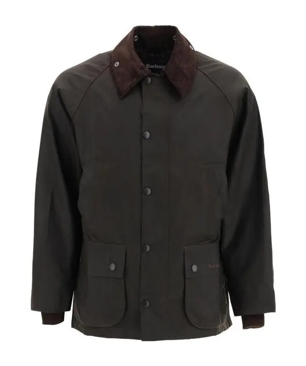 Barbour Bedale Wax Jacket With Corduroy Details - Black