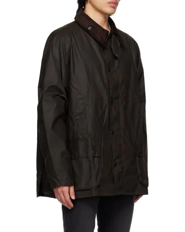 Barbour Bedale Wax Jacket With Corduroy Details - Black