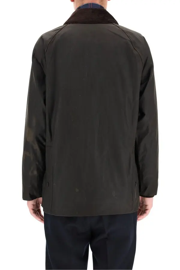 Barbour Bedale Wax Jacket With Corduroy Details - Black