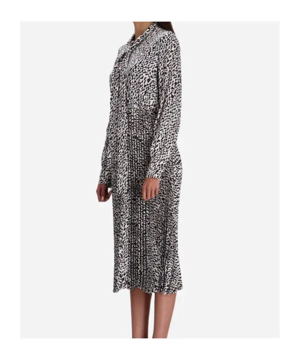 Karl Lagerfeld Long Sleeve Graphic Print Dress