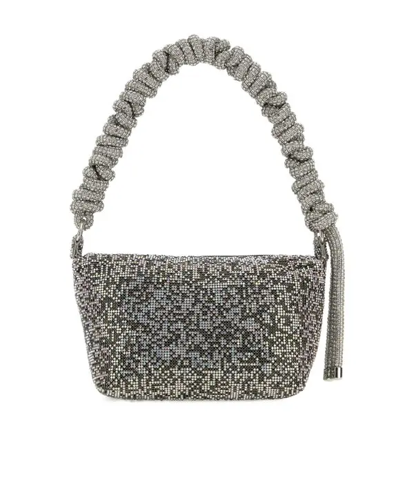 Kara Embellishment Top Handle Bag - Gray