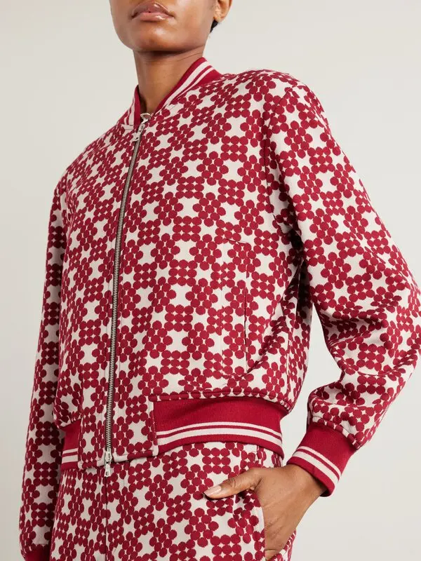 Dries Van Noten Jacquard Knit Bomber Jacket