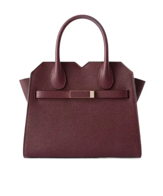 VALEXTRA Milano Mini Top Handle Bag - Wine Red