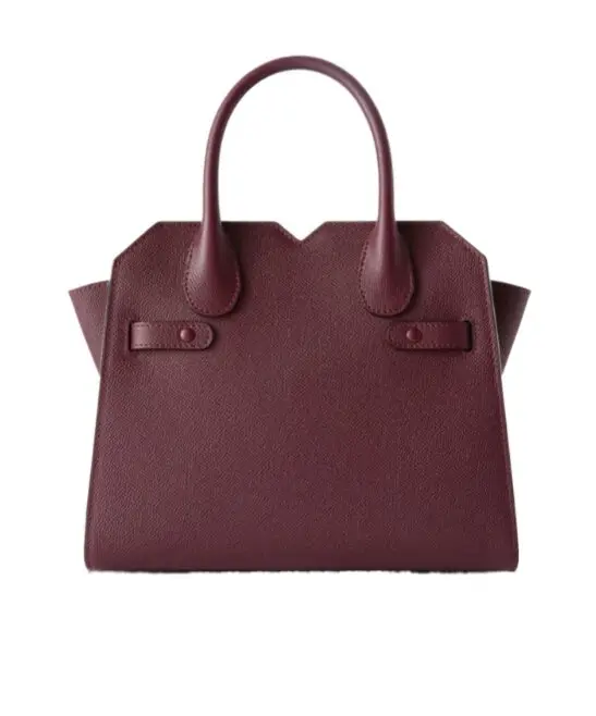 VALEXTRA Milano Mini Top Handle Bag - Wine Red