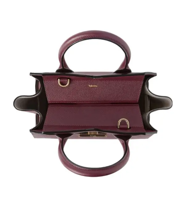 VALEXTRA Milano Mini Top Handle Bag - Wine Red