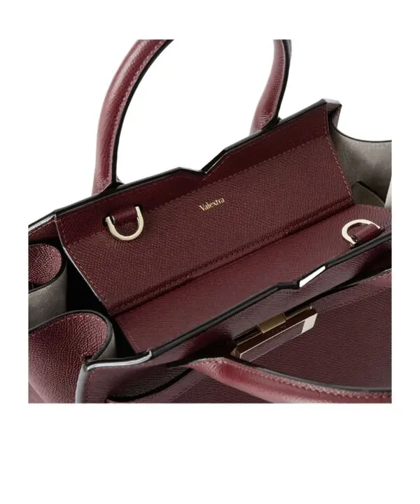 VALEXTRA Milano Mini Top Handle Bag - Wine Red