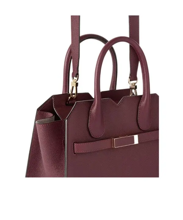 VALEXTRA Milano Mini Top Handle Bag - Wine Red