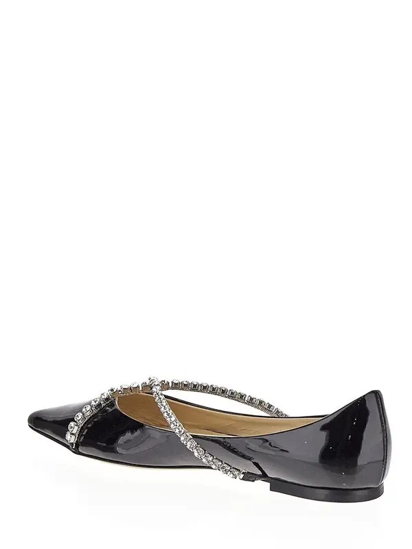 JIMMY CHOO Pointed Toe Embellished Flat Shoes