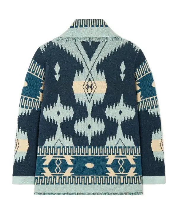 Alanui Icon Jacquard Cardigan - Blue