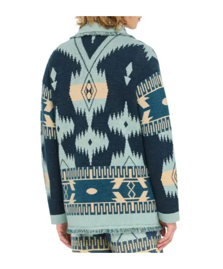 Alanui Icon Jacquard Cardigan - Blue