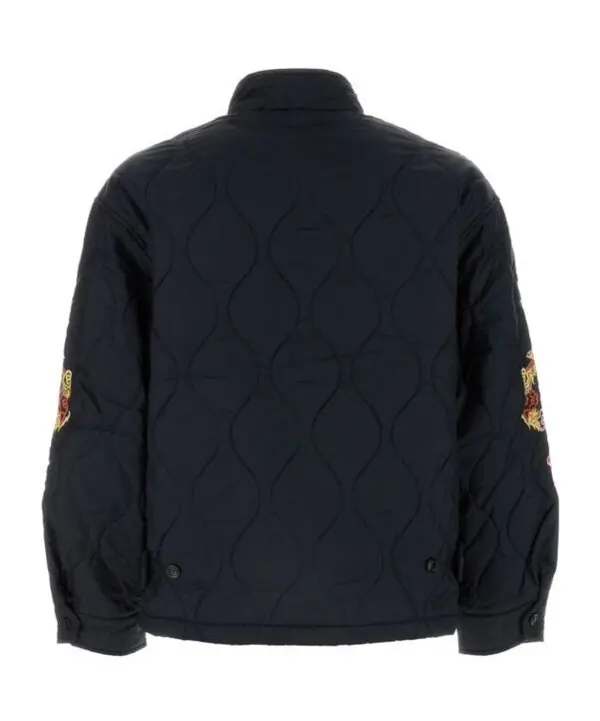 BARACUTA England Embroidered Quilted Jacket - Navy Blue