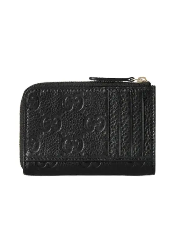 Gucci Gg Emblem Zip Card Case