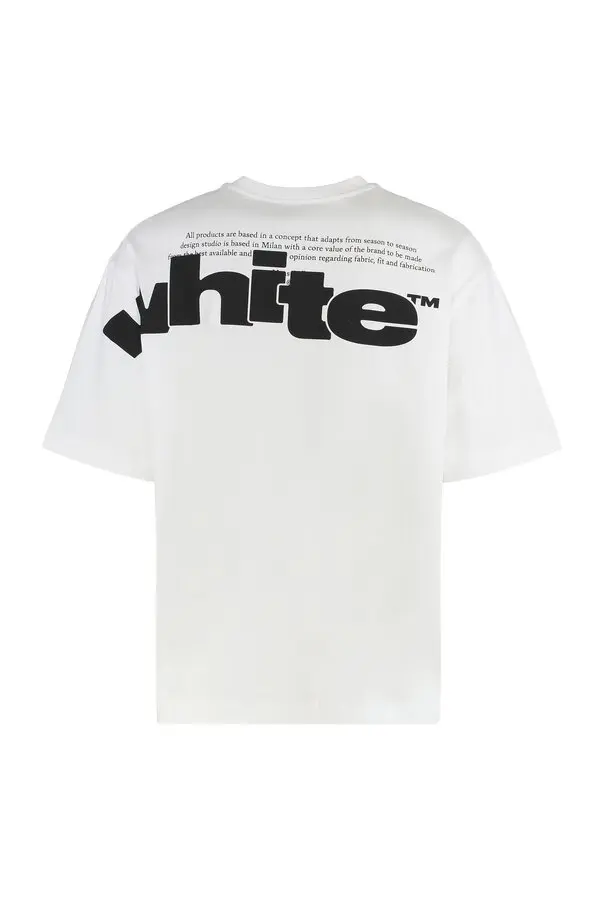 Off-White Oversized Logo Print T-shirt - White