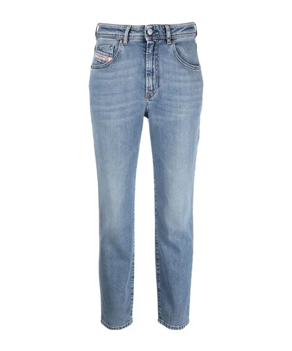 DIESEL® High Waist Straight-leg Jeans - Blue