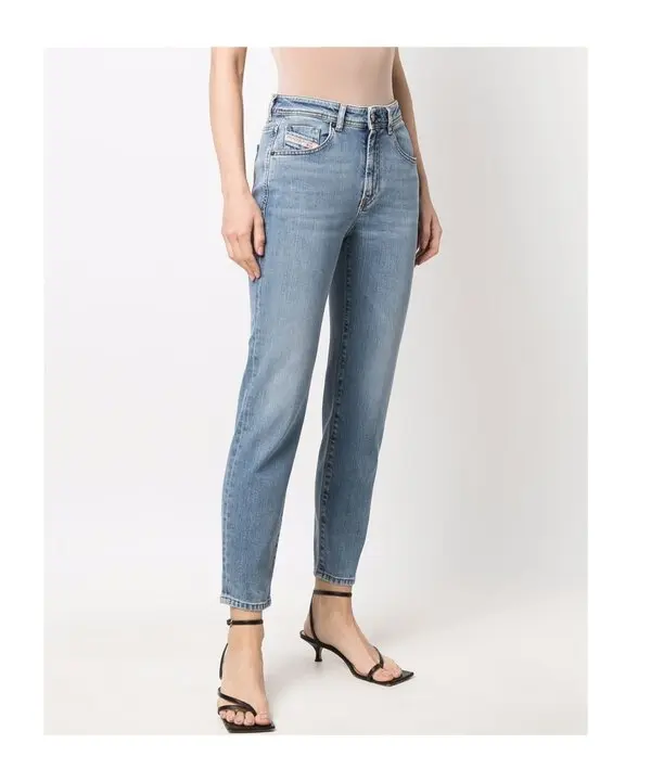 DIESEL® High Waist Straight-leg Jeans - Blue
