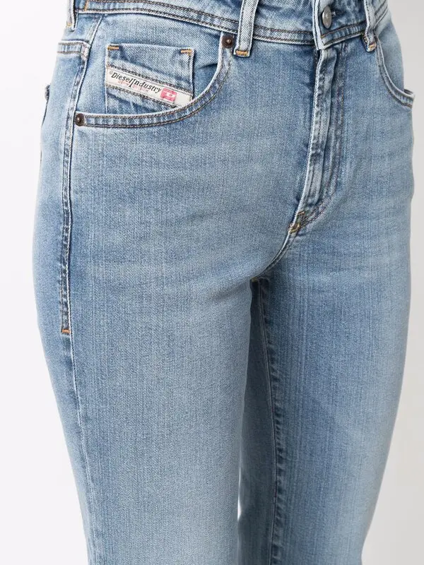DIESEL® High Waist Straight-leg Jeans - Blue