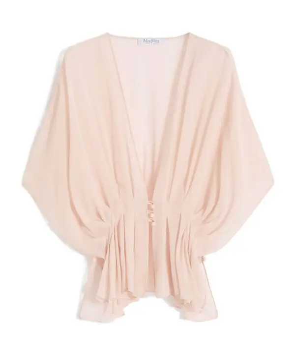 Max Mara Draped Pleated Blouse - Rice Pink