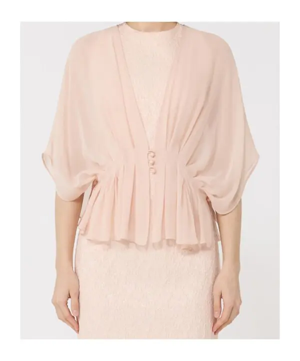 Max Mara Draped Pleated Blouse