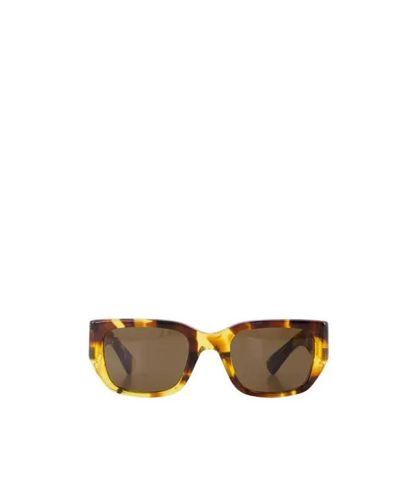 Bottega Veneta Intrecciato Square Sunglasses - Brown