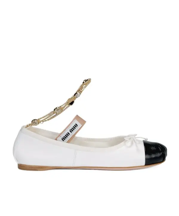 Miu Miu Ballerinas With Bow Detailing