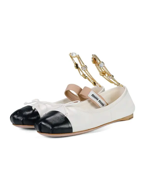Miu Miu Ballerinas With Bow Detailing