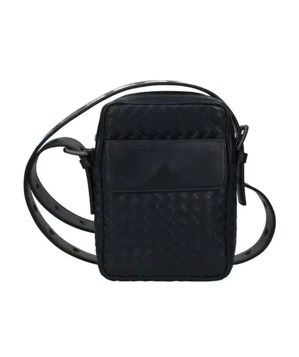 Bottega Veneta Woven Leather Satchel Shoulder Bag - Blue