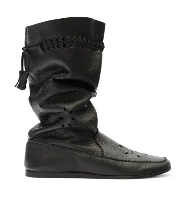 Isabel Marant Étoile Tassel Braided Perforated Detail Boots - Black