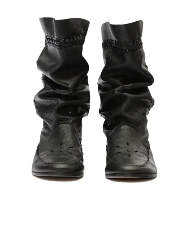 Isabel Marant Étoile Tassel Braided Perforated Detail Boots - Black