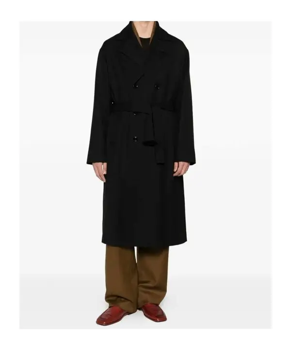 LARDINI Belted Double-breasted Coat