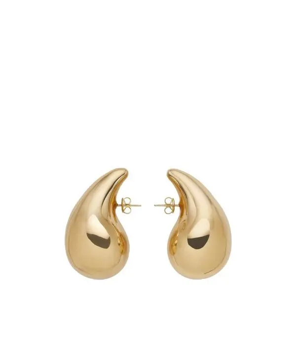 Bottega Veneta Drop Earrings In Polished 925 Silver - Yellow